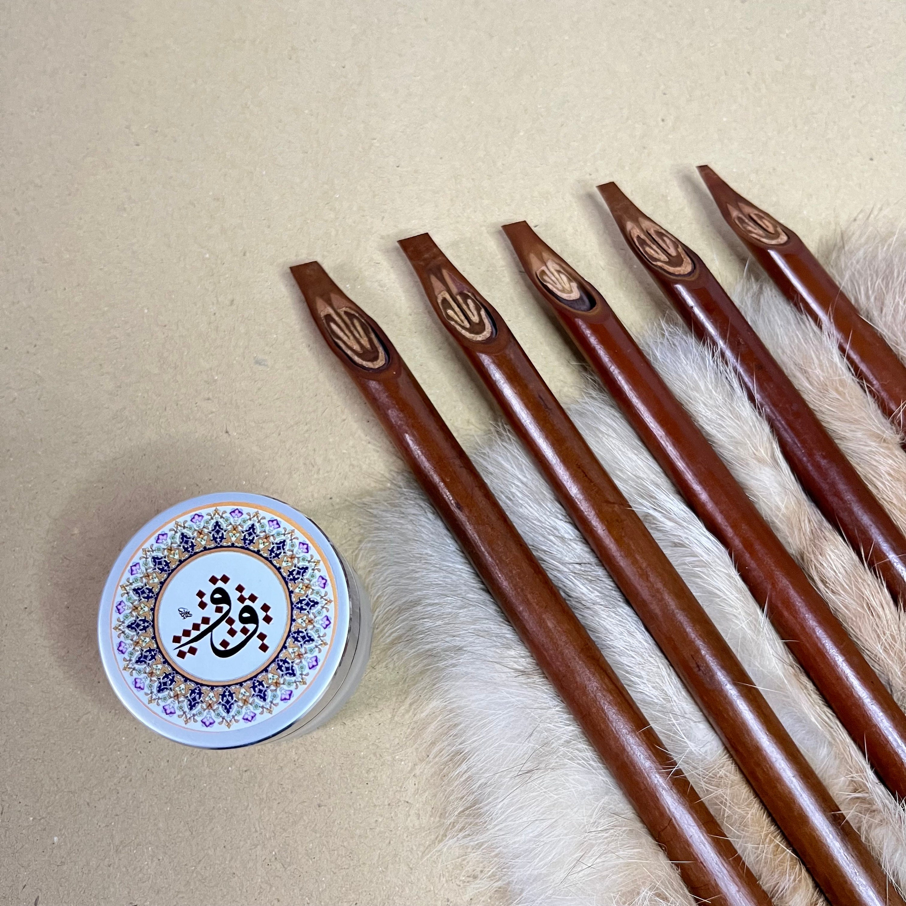 Handam Qalam Pens for Arabic Calligraphy, Reed Bamboo Pens, Ink Tank 5 Pcs 3-7 Mm - Etsy