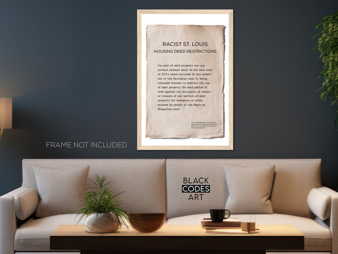 St. Louis Deed Restriction Poster: Civil Rights, Social Justice Art - Etsy