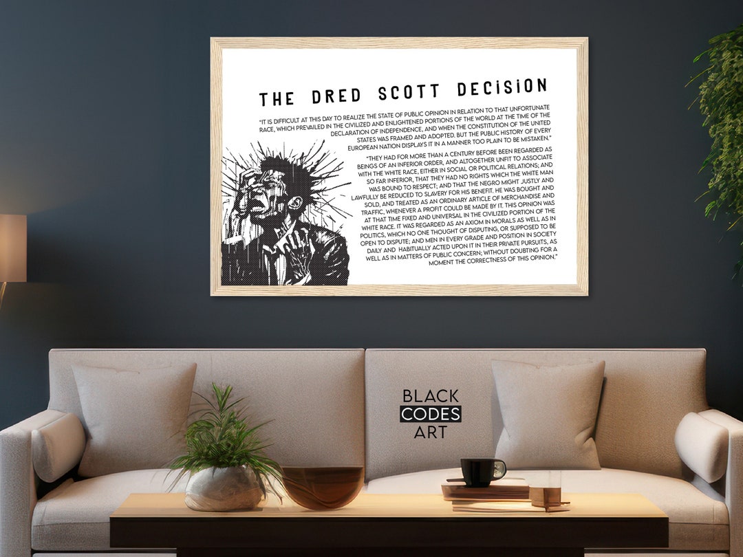Dred Scott Decision Digital Art, African American Art, Black Art, Civil ...