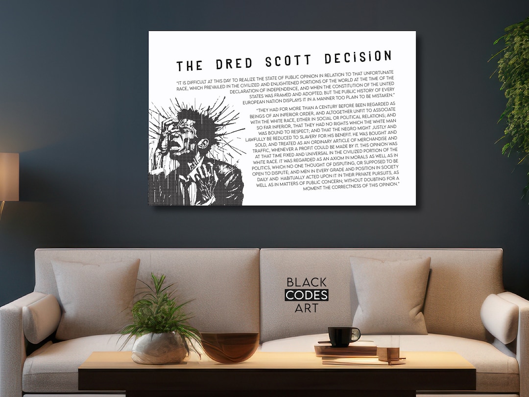 Dred Scott Decision Poster, African American Art, Black Art, Civil ...