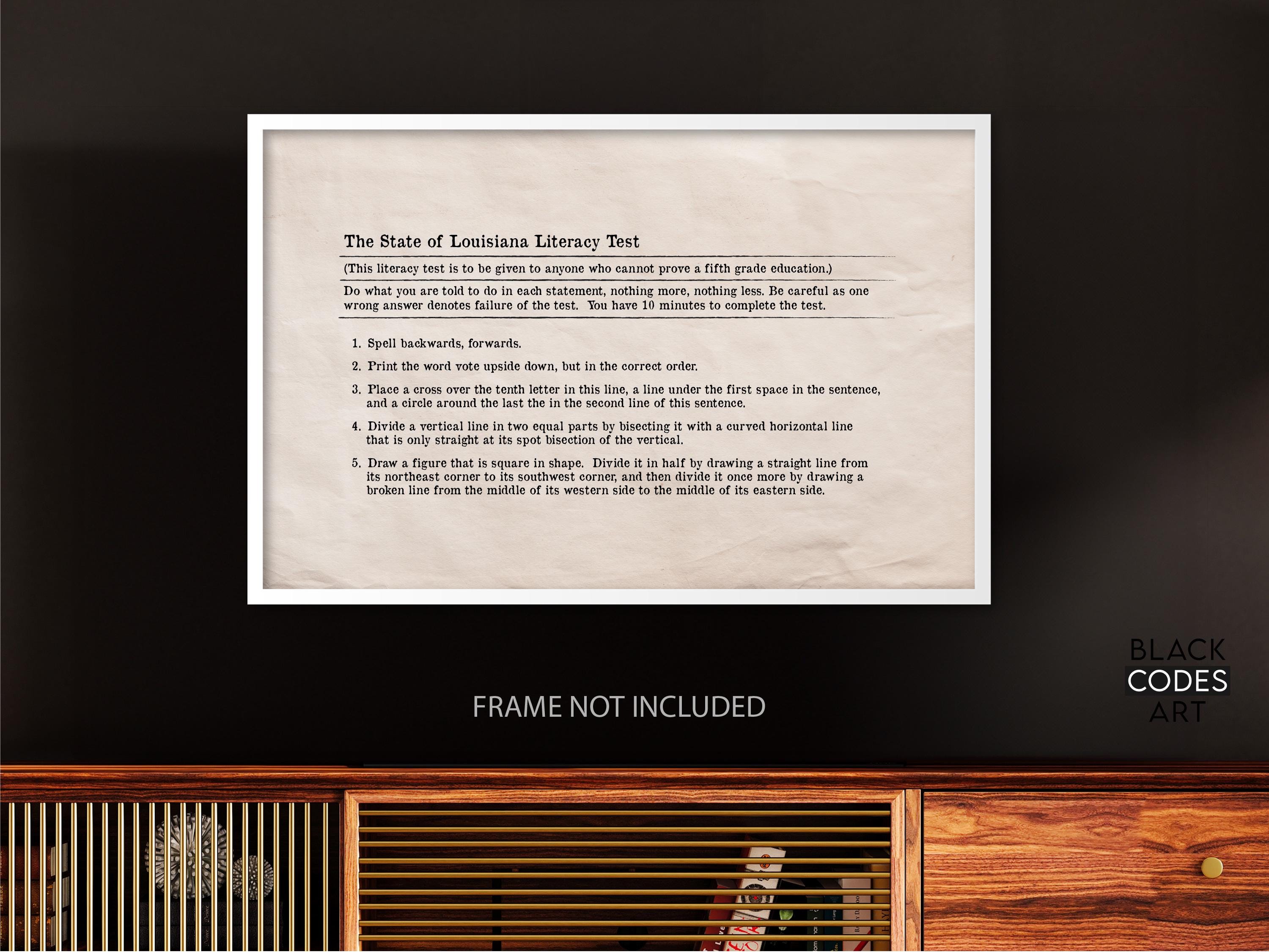 Literacy Test, Black Art, African American Art, Discrimination ...