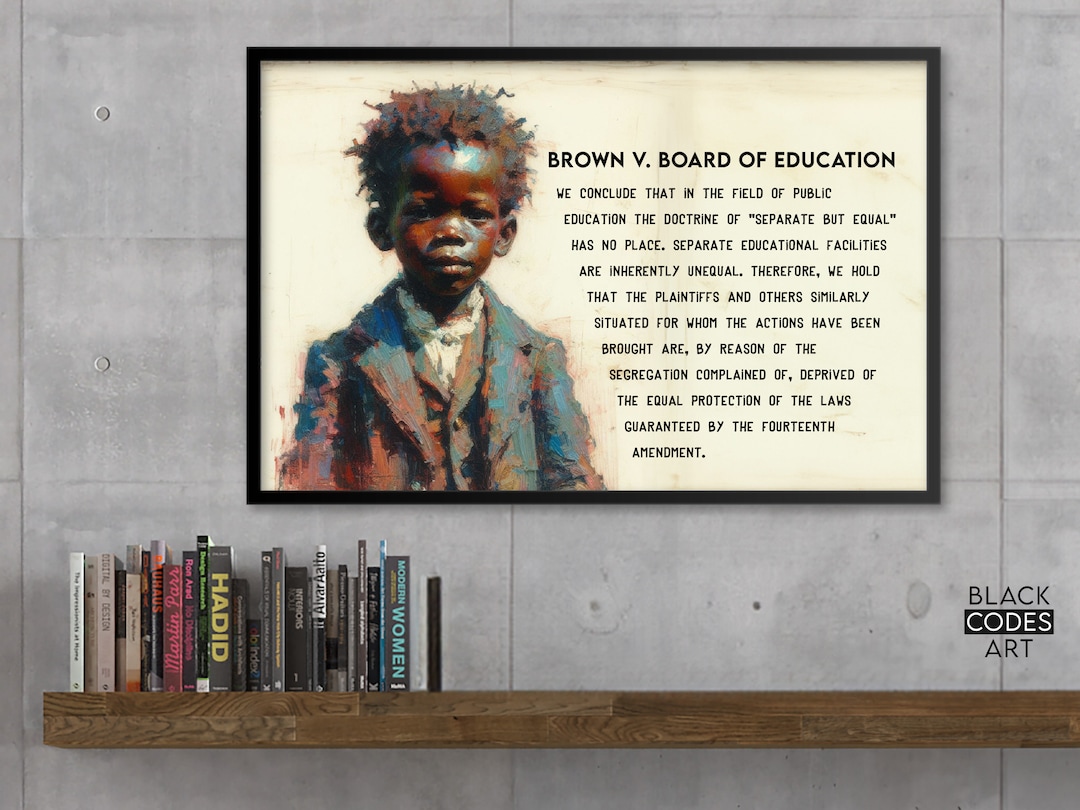 Brown V. Board of Education Poster, African American Art, Black Art ...