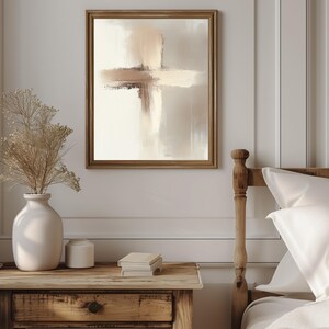 Christian Cross Printable Wall Art, Gold, Beige, Grey, Digital Download ...