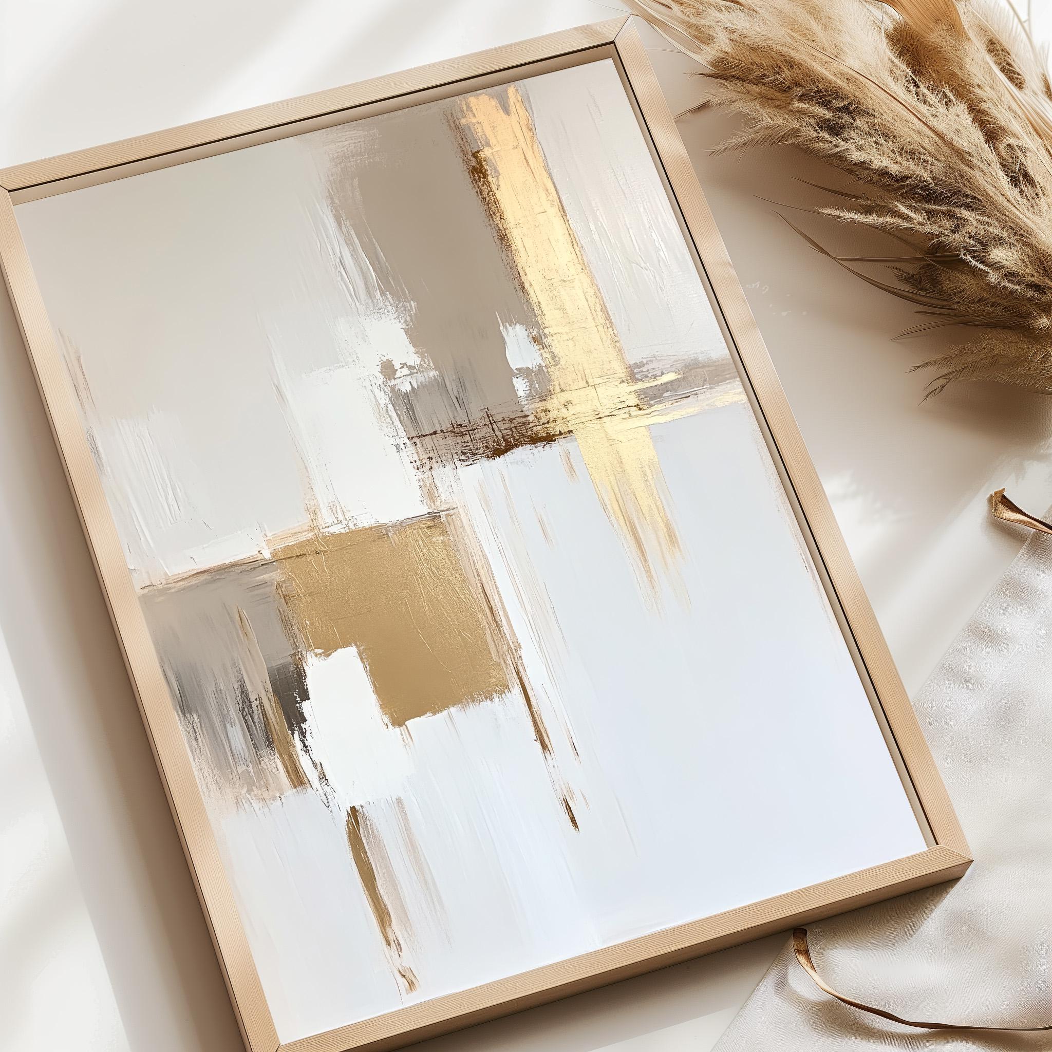 Gold Abstract Art Print, Modern Minimalist Decor (digital Download) - Etsy