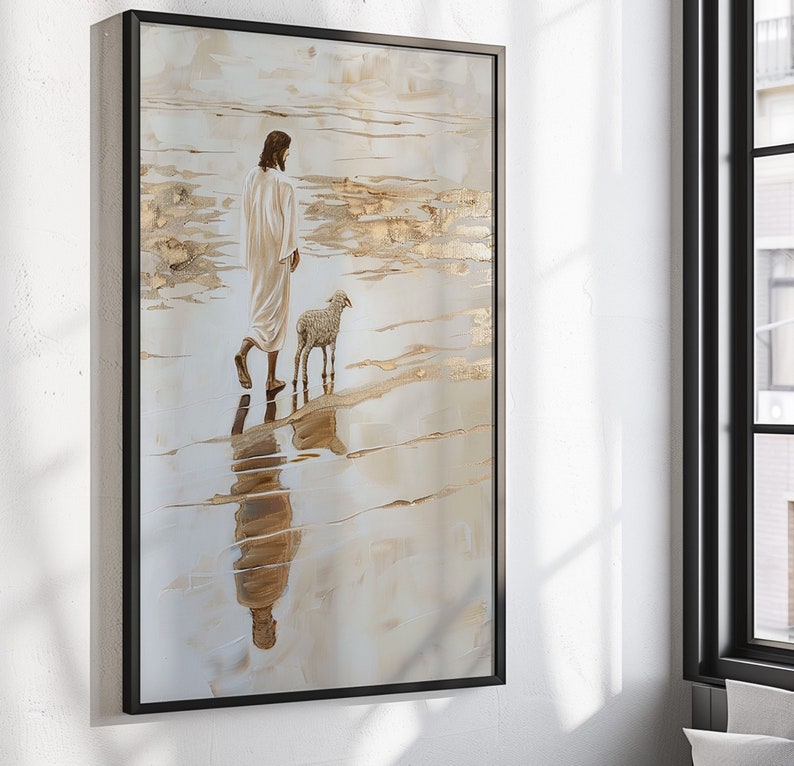 Jesus Walking With a Lamb Art, Lamb of God, I Will Give You Rest, the ...