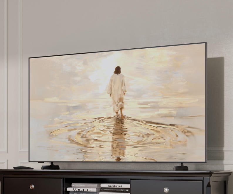 Jesus Walking on Water Samsung Frame TV Art | Faith Based Television ...