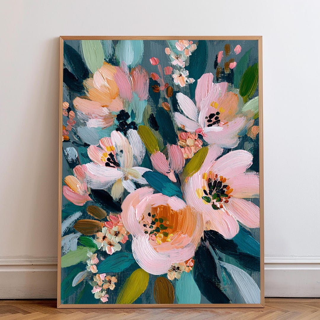 Abstract Floral Wall Art Printable, Anthropologie Inspired Print ...