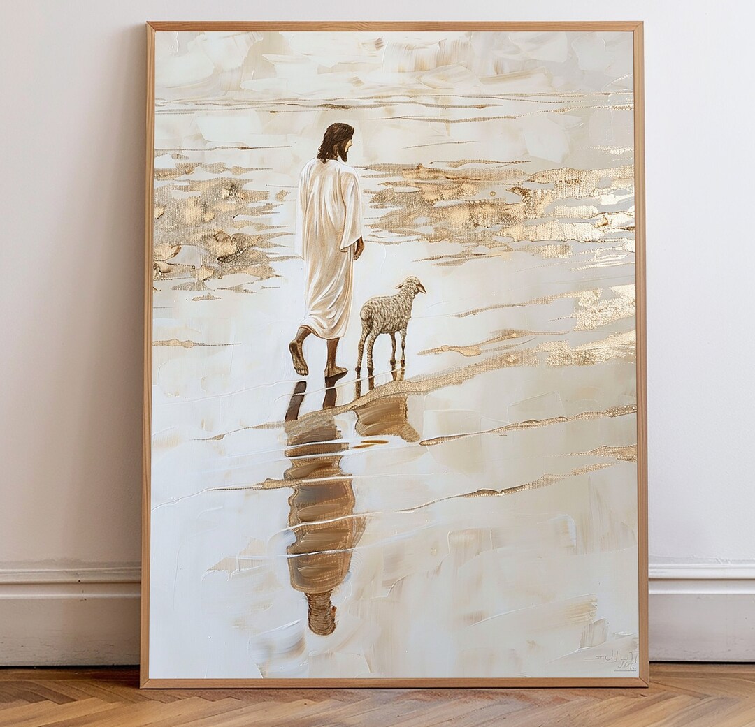 Jesus Walking With a Lamb Art, Lamb of God, I Will Give You Rest, the ...