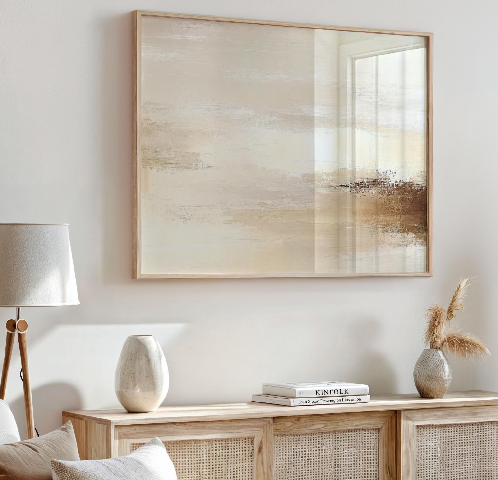 Minimalist Beige Abstract Wall Art, Printable Neutral Art, Tranquil ...