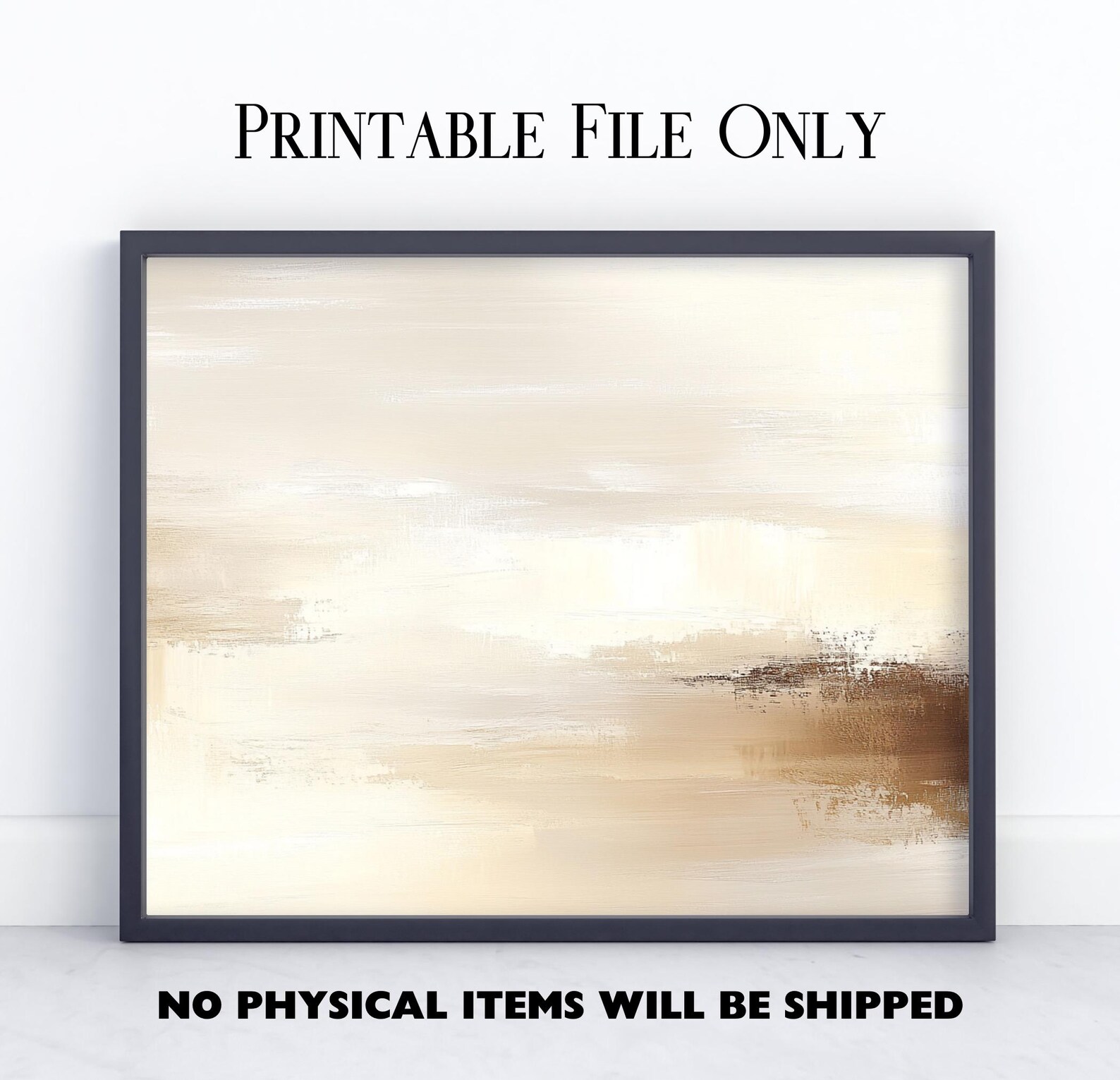 Minimalist Beige Abstract Wall Art, Printable Neutral Art, Tranquil ...