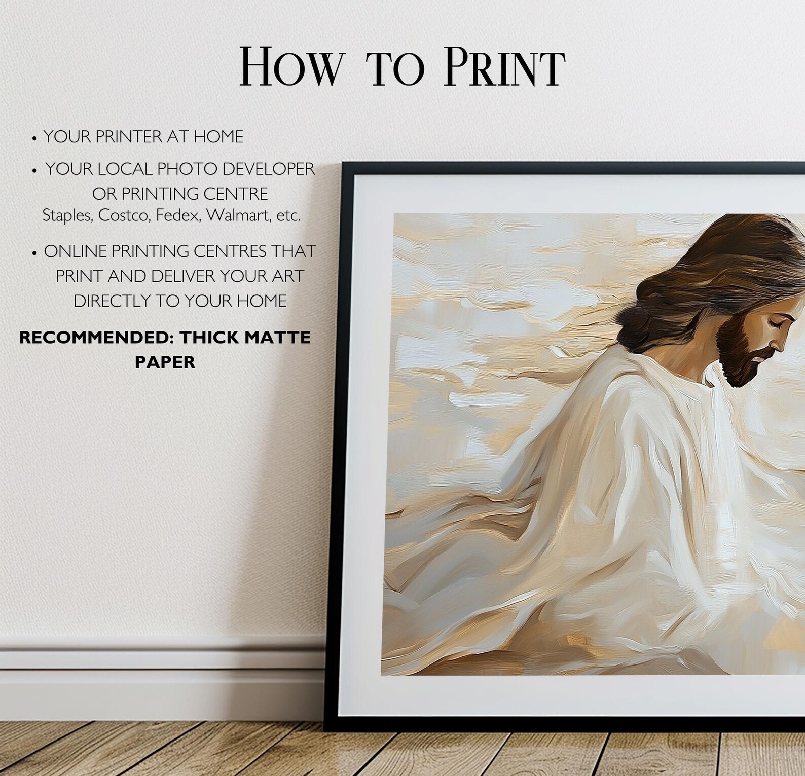 Printable Jesus Wall Art, Neutral Minimalist Christian Instant Download ...