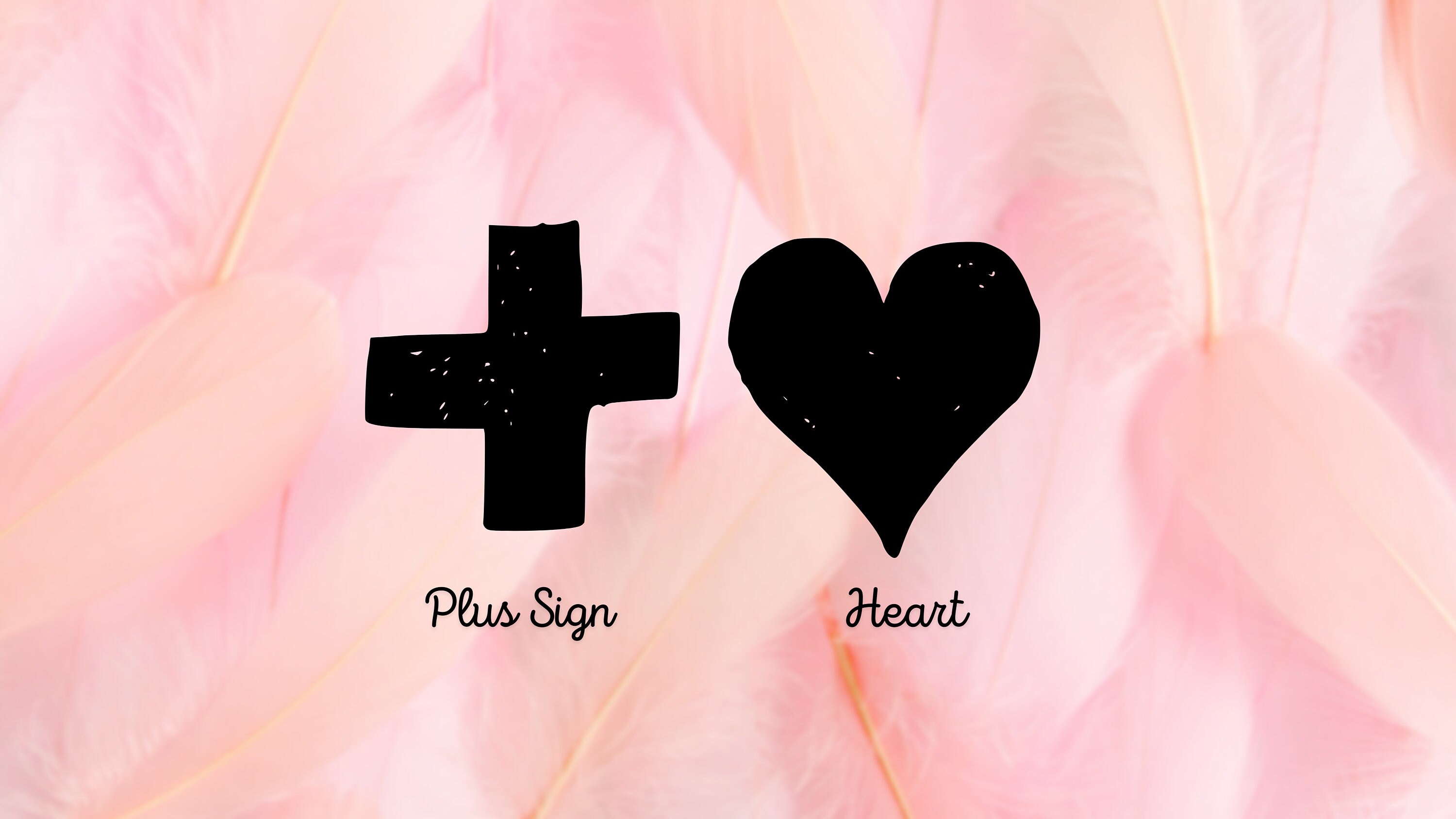 Set Heart & Plus Sign Rubber Stamp: DIY Card Making - Etsy