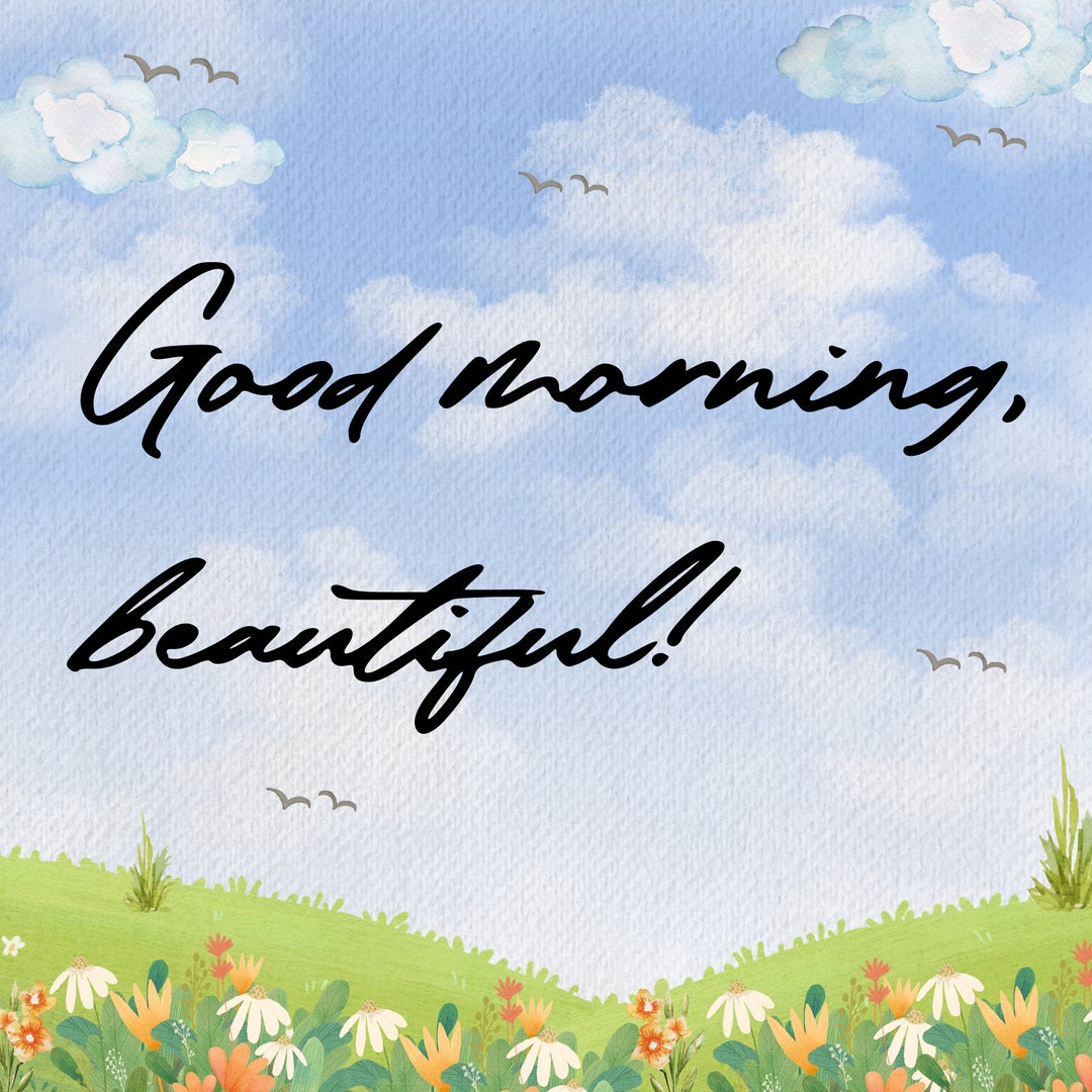Good Morning Beautiful Rubber Stamp, Card Making Supplies, Scrapbooking ...