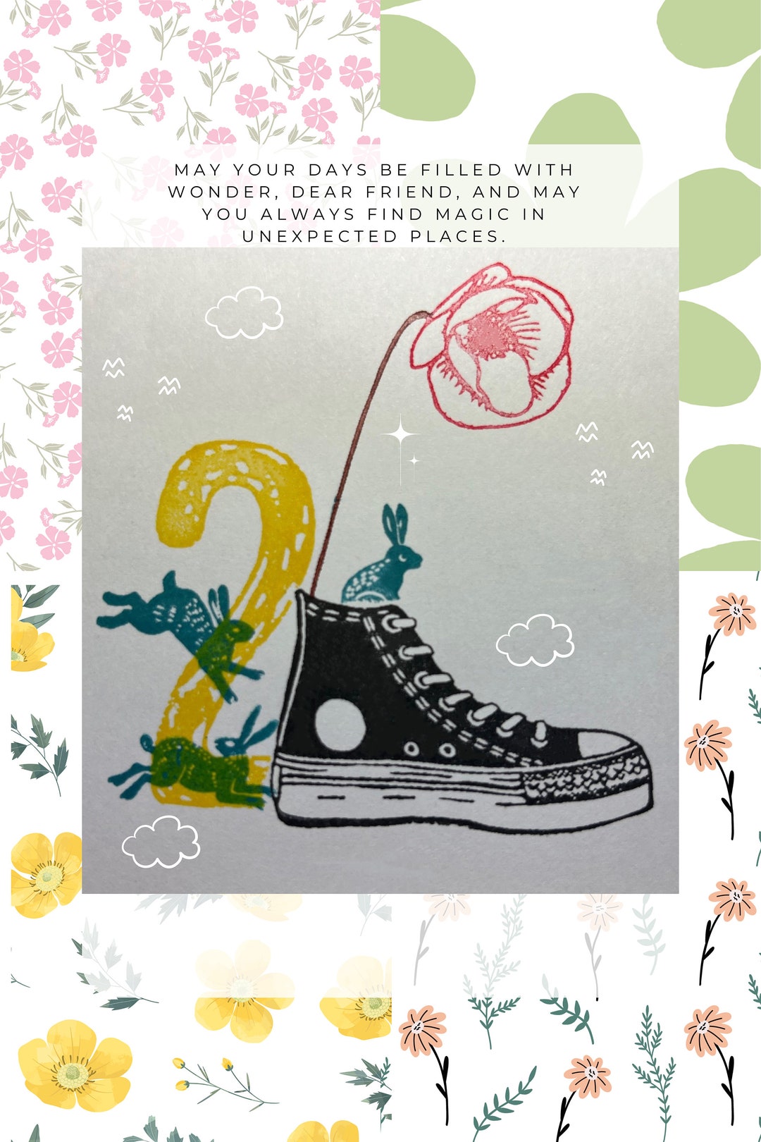 Set Sneaker Rubber Stamp: Shoe Print, Poppy Stem, Converse, for ...
