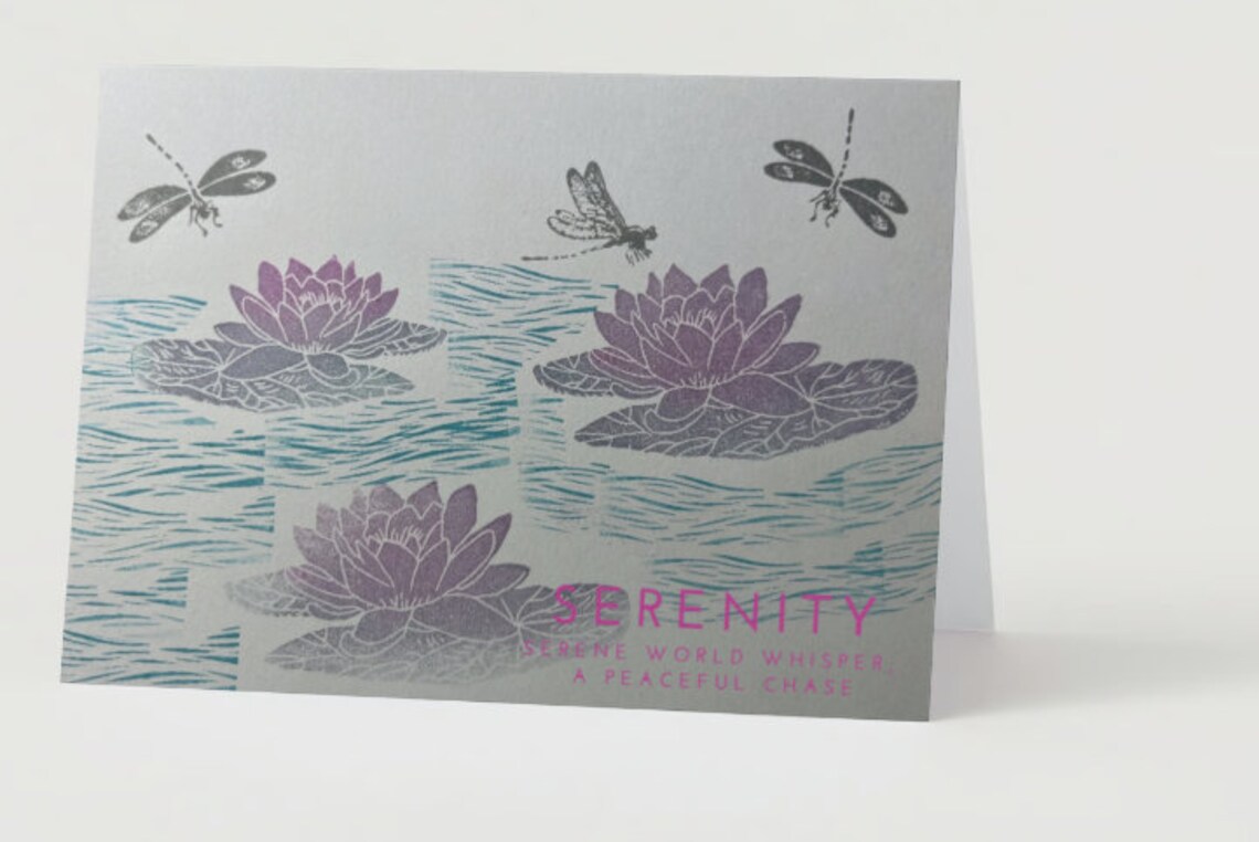 Water Ripple Rubber Stamp, Water Surface Stamp, Ocean Waves Design ...