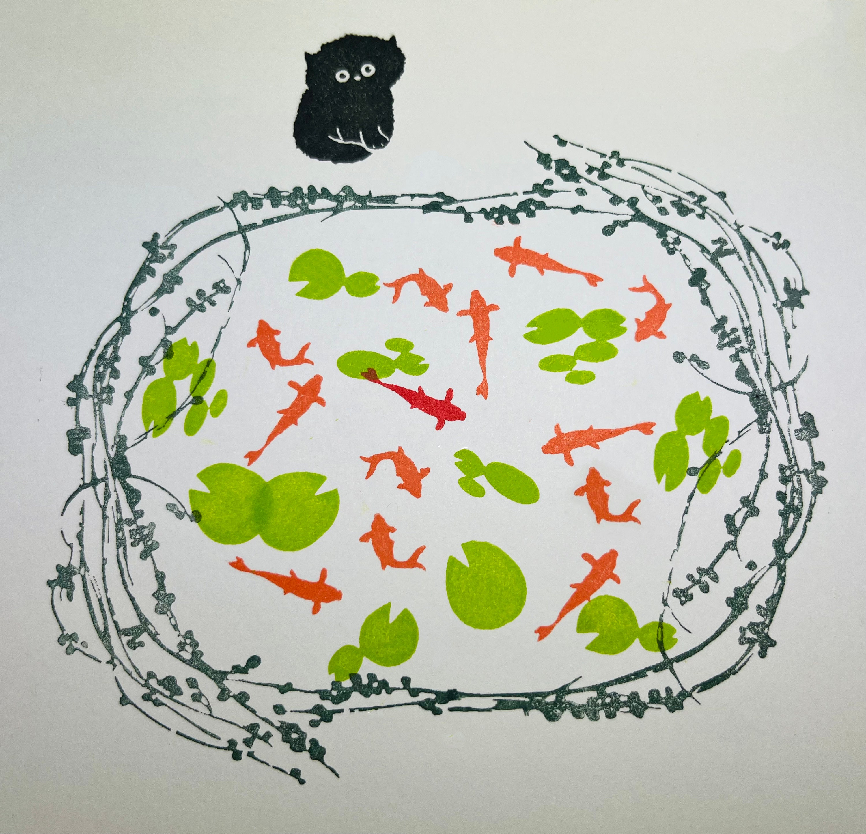 Large Garden Arch Arbor Rubber Stamp, Climbing Berries Frame Stamp ...