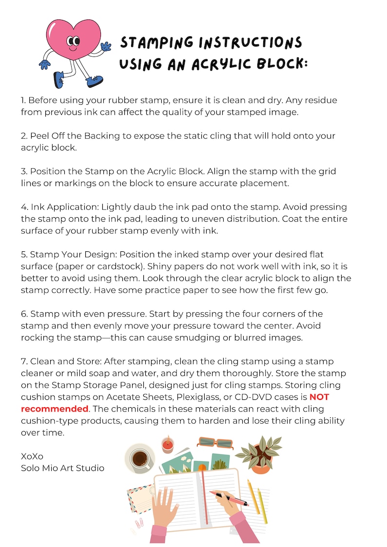 Beach Theme Words Rubber Stamp: Seaside Love Story Stamping Tool - Etsy