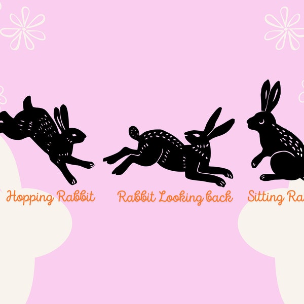 Bunny Rubber Stamp - Etsy