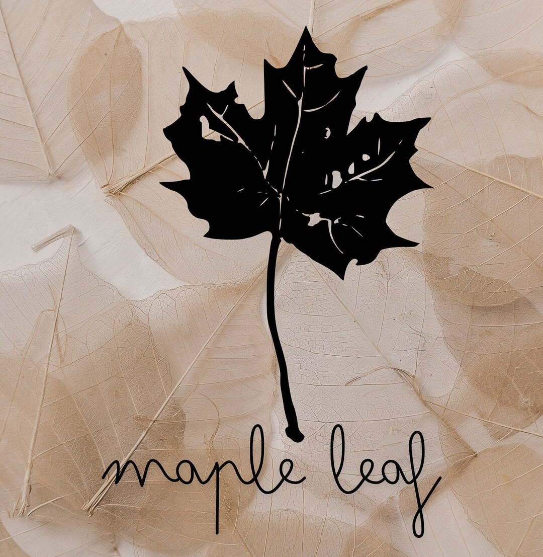 Maple Leaf Rubber Stamp, Autumn Leaf Rubber Stamp, Fall Scrapbooking Supplies, Autumn Stamping ...