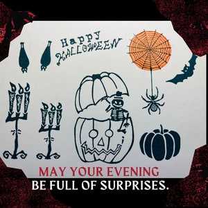 Haunted Candelabra Rubber Stamp, Spooky Stamp, Creepy Mansion Stamp ...