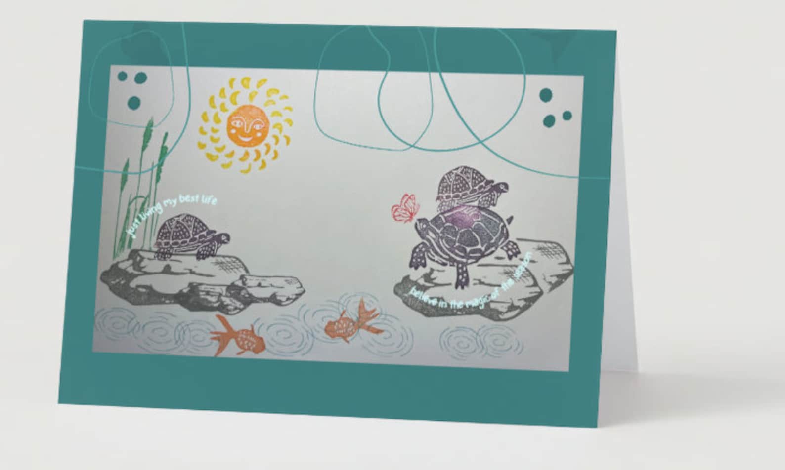 Water Ripple Rubber Stamp, Water Surface Stamp, Ocean Waves Design ...