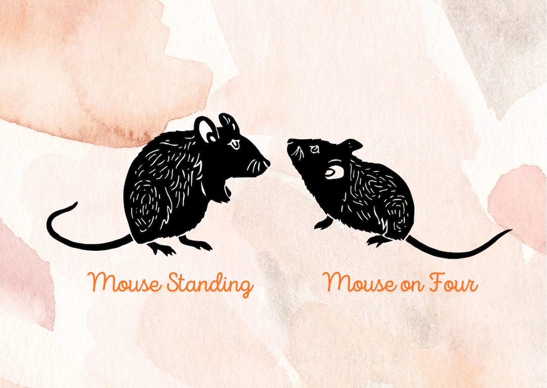 Mouse Rubber Stamp, Animal Stamp, Miniature Mouse Design, Cute Stamp ...