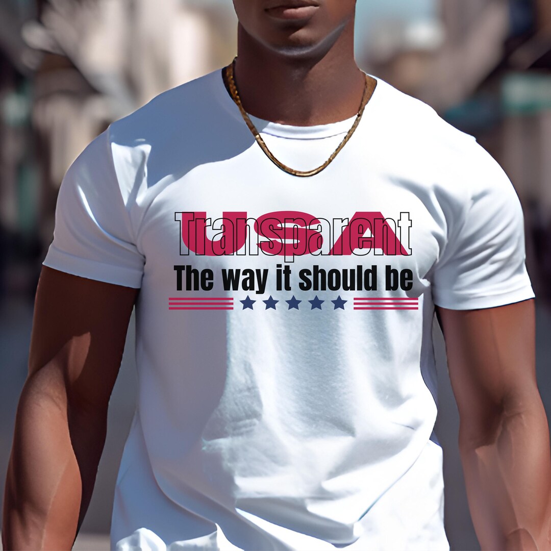 Political USA Shirt, Transparent Tee, Gift for Trump Elon DOGE ...