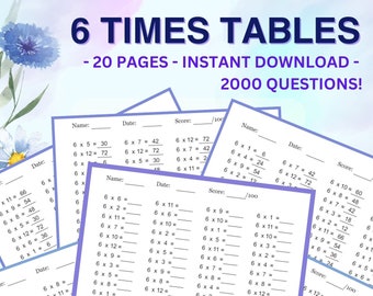 20 Pages Instant Digital Download 3 Times Tables Printable ...