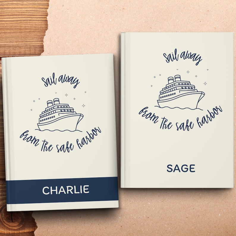 Personalized Cruise Ship Journal Sail Away Travel Diary Hardcover ...