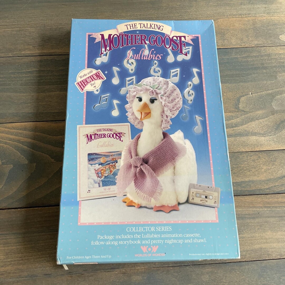Vintage Talking Mother Goose Lullabies Set Book Tape W/bonnet & Collar ...