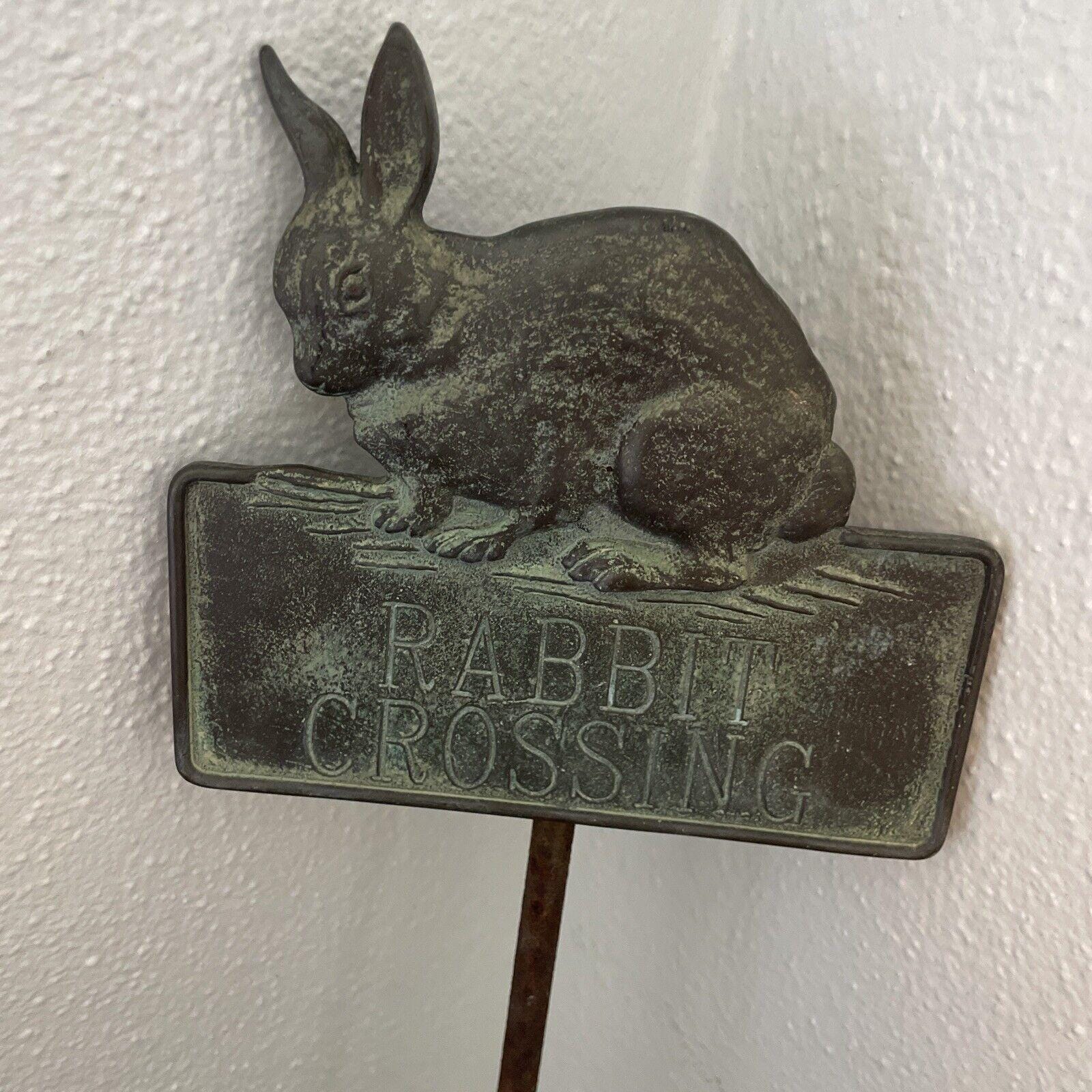 Vintage 1960s Mid Century Cast Metal Rabbit Crossing Sign 6 X 6 1/2 A7 ...