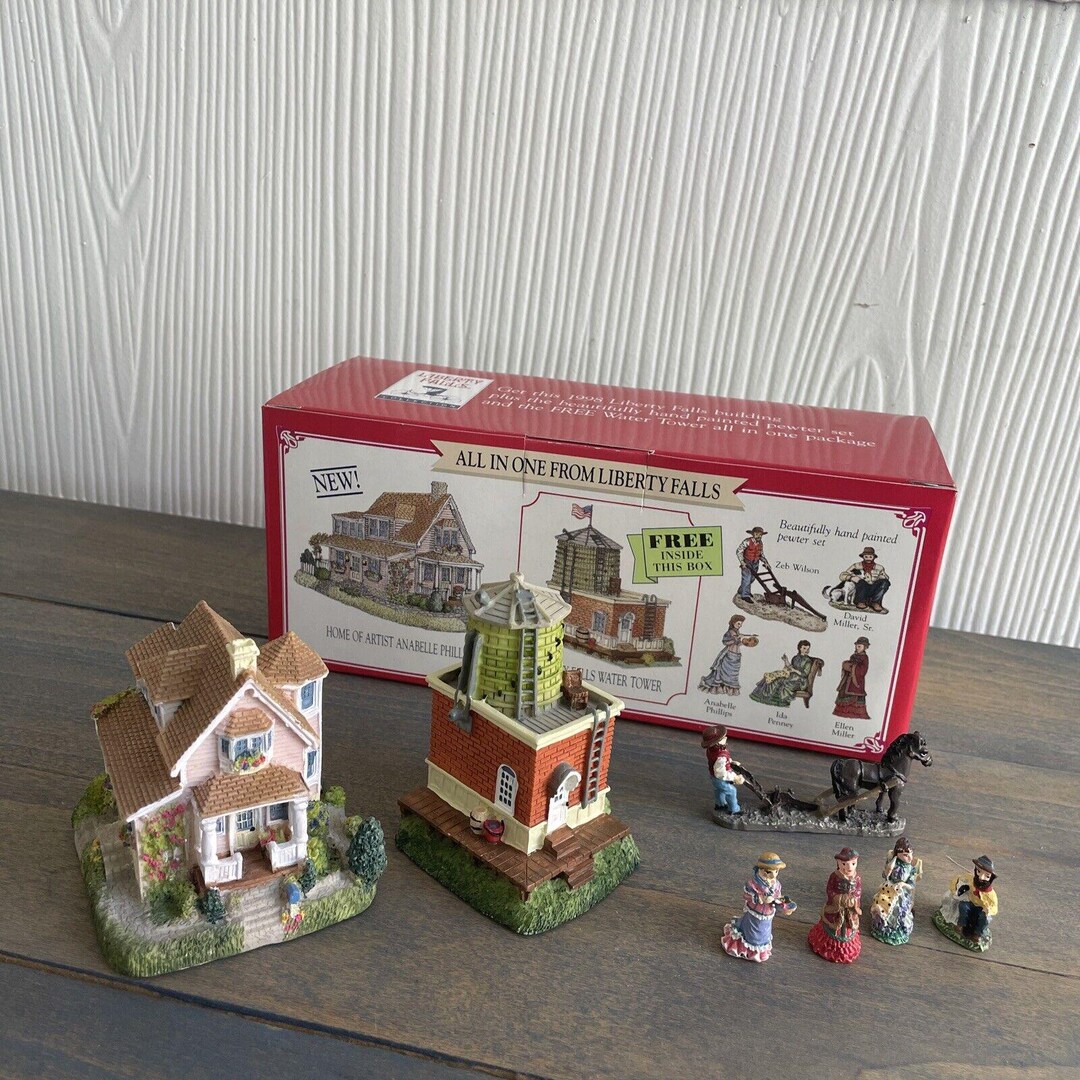 1998 Liberty Falls Home of Annabelle Phillips Water Tower & Pewter ...