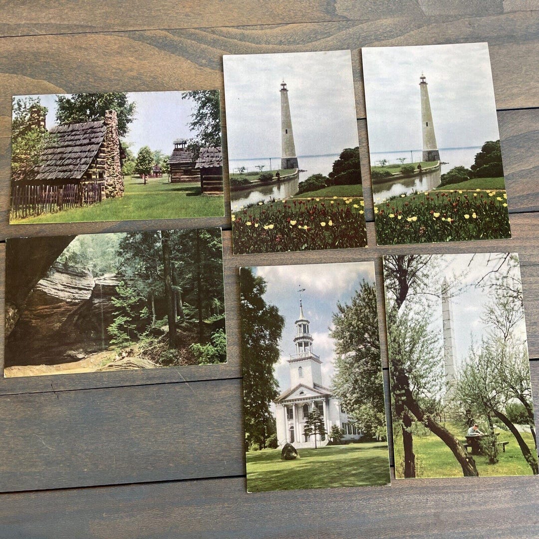 Mixed Lot of 6 Mid Century Unposted Sohio Travel Postcards explore Ohio ...