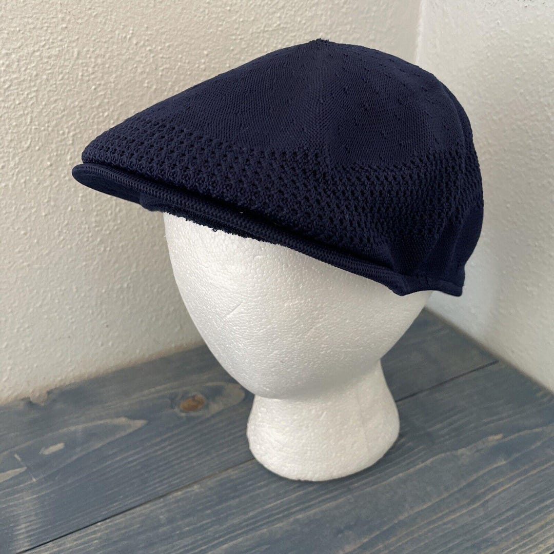 Vintage 1980s Kangol Blue Wool Newsboy Hat Punk Hip Hop Cabbie SIZE S ...