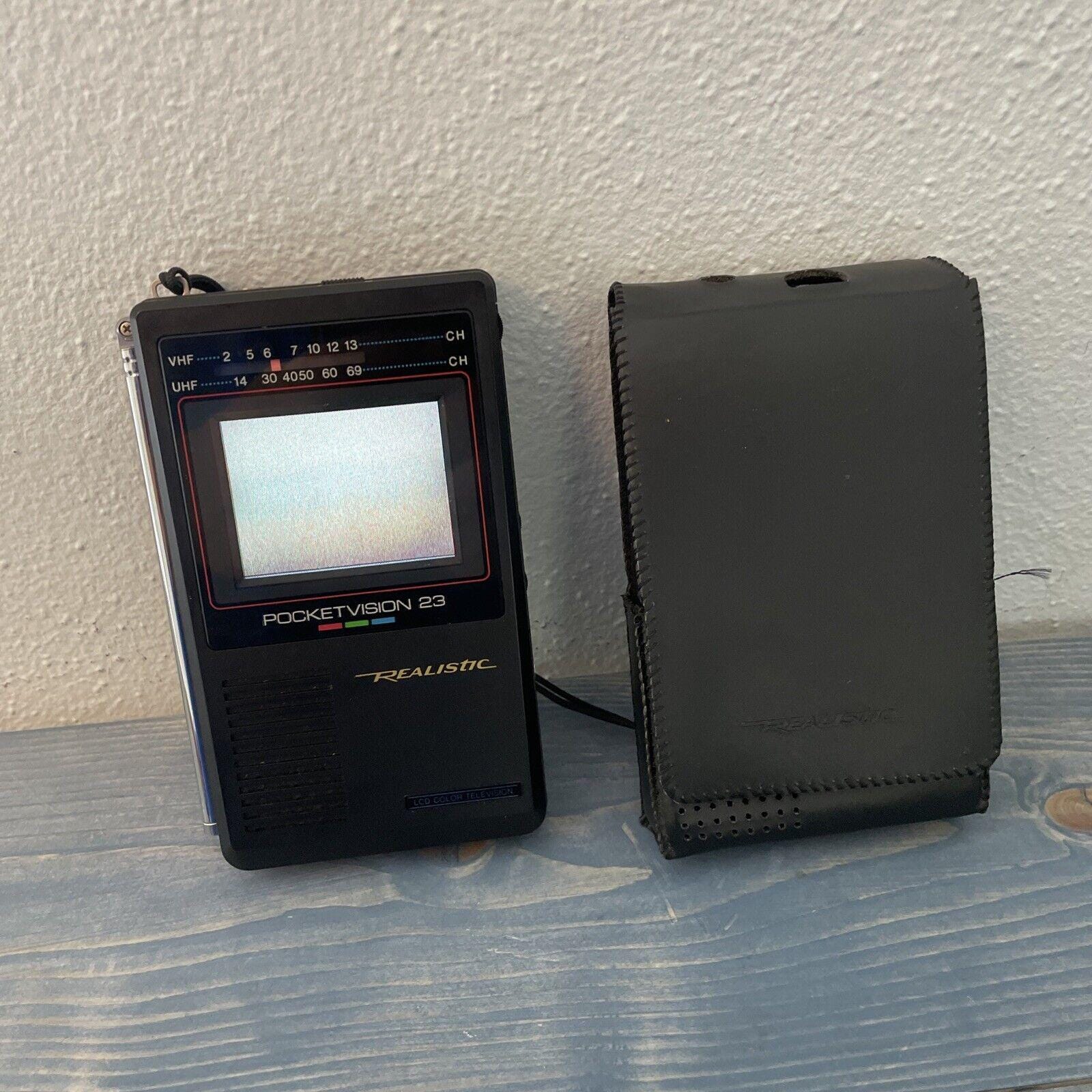 Vintage Realistic Pocket Vision 23 Model 16-160 Portable TV W/ Case V4 ...