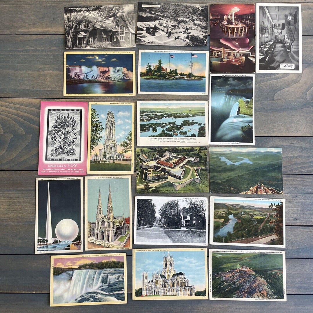 Mixed Lot of 19 Antique New York NYC Postcards Landmarks Restaurants ...
