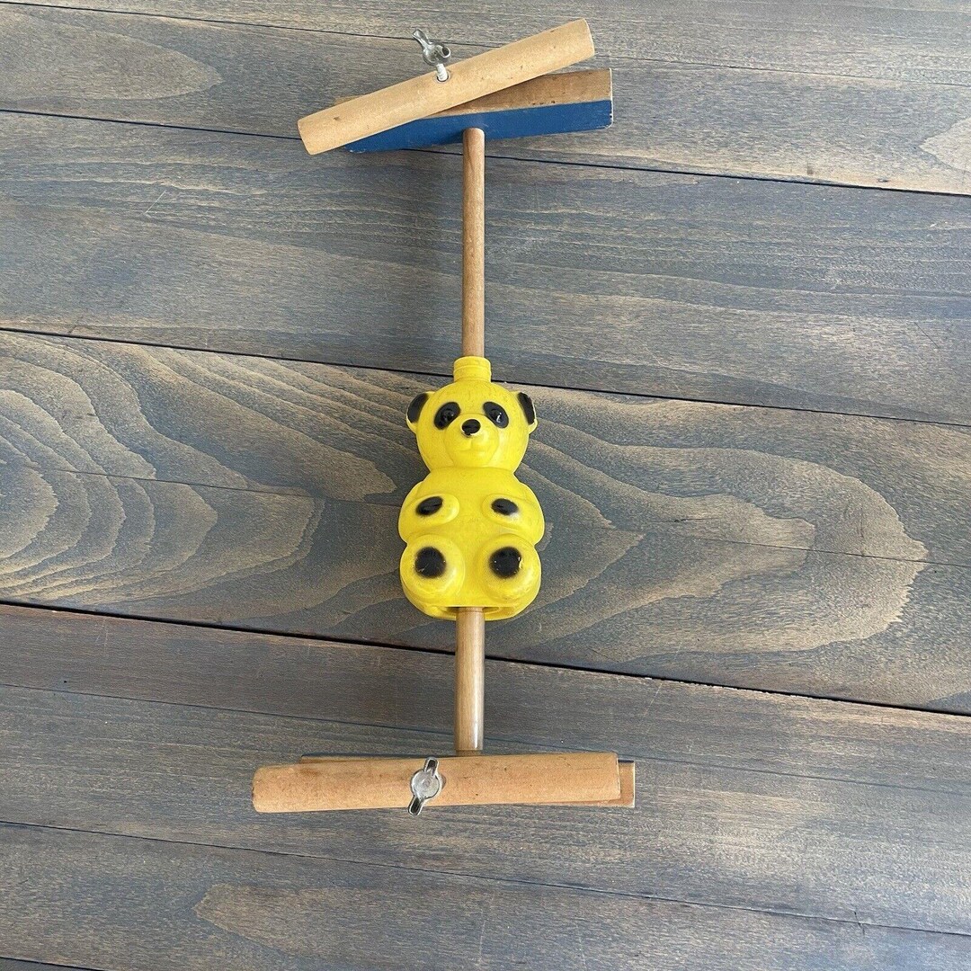1950s Vintage Jump-pen Bear Crib Playpen Bouncer Toy Bouncy Yellow 14 K ...
