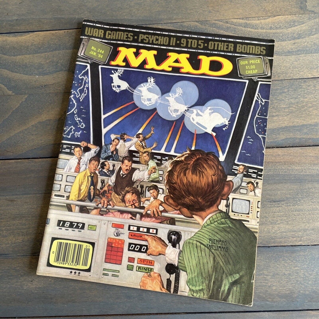 Vintage MAD Magazine 244 Jan. 1984 Christmas Santa War Games & 9 to 5 ...