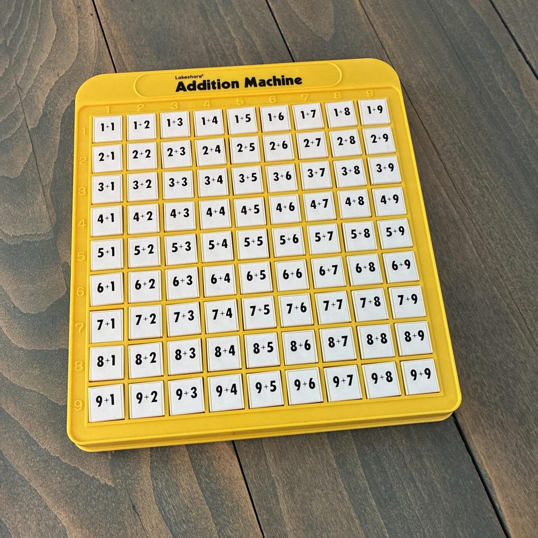 Vintage Lakeshore Addition Machine - Home School Math Educational Toy ...