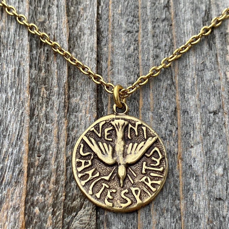 Vintage Holy Spirit Gold - Etsy
