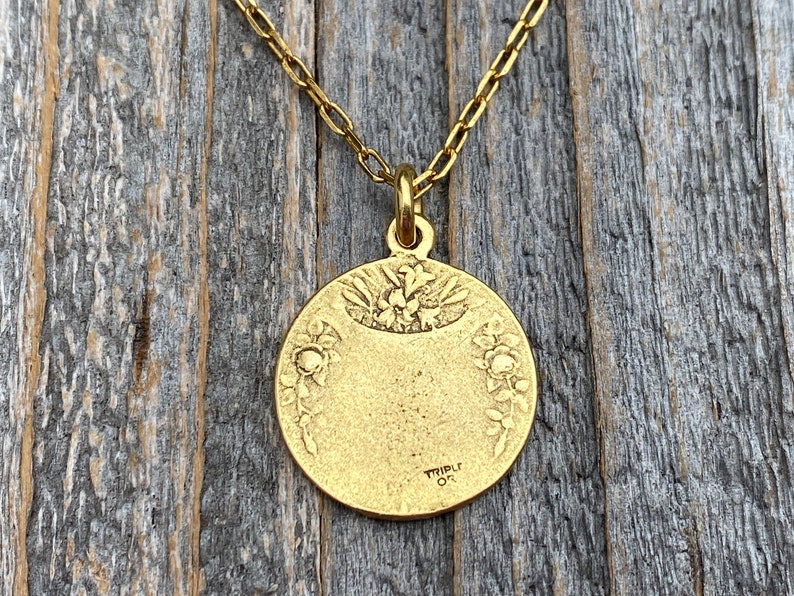 Antiqued Gold the Infant Jesus of Prague Pendant, Handmade Antique ...
