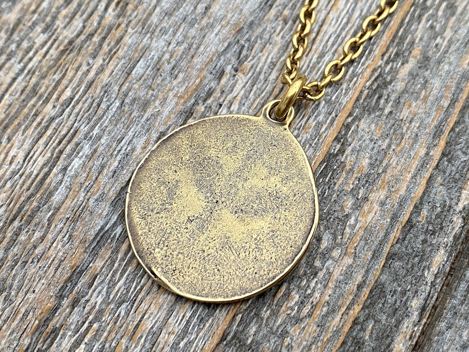 Antiqued Gold Descending Dove Pendant, Handmade Antique Replica of a ...