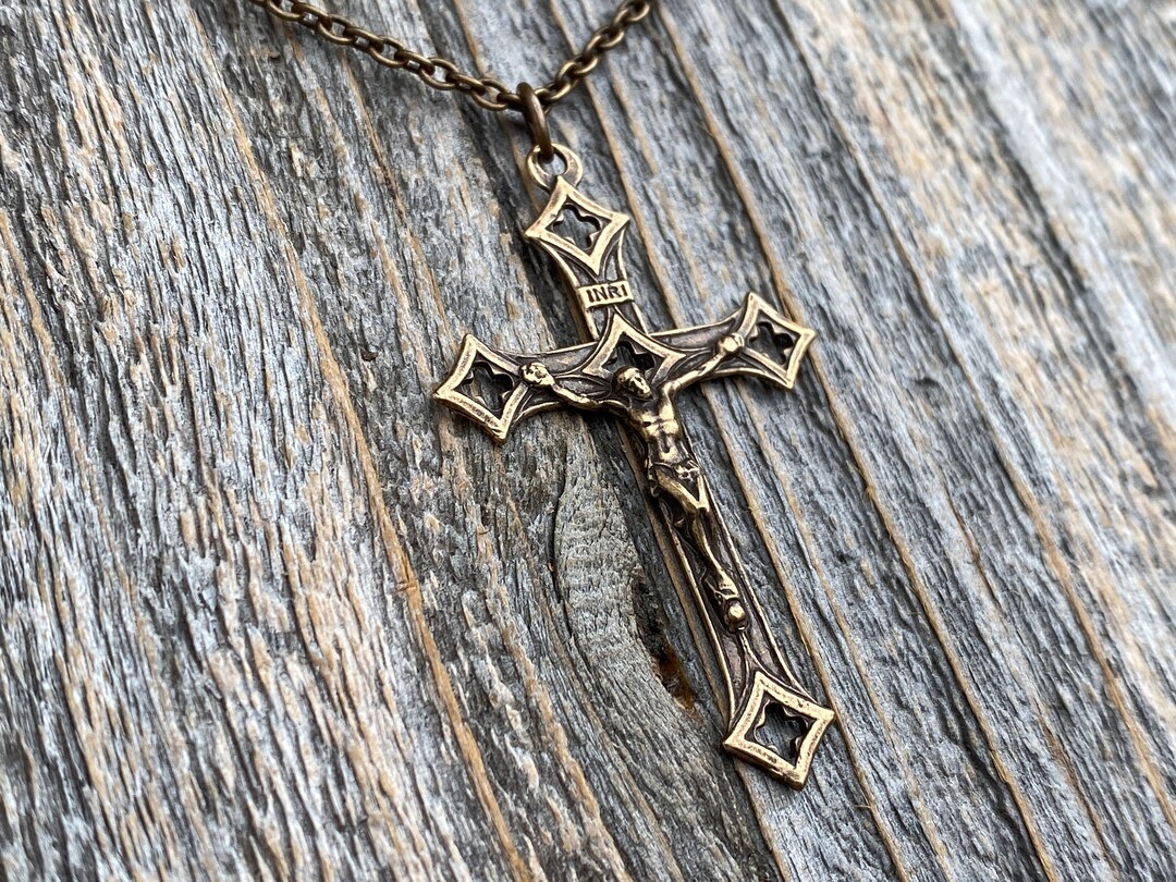 Bronze Baroque Crucifix, Antique Replica, From Rome Holy See, Crucifix ...