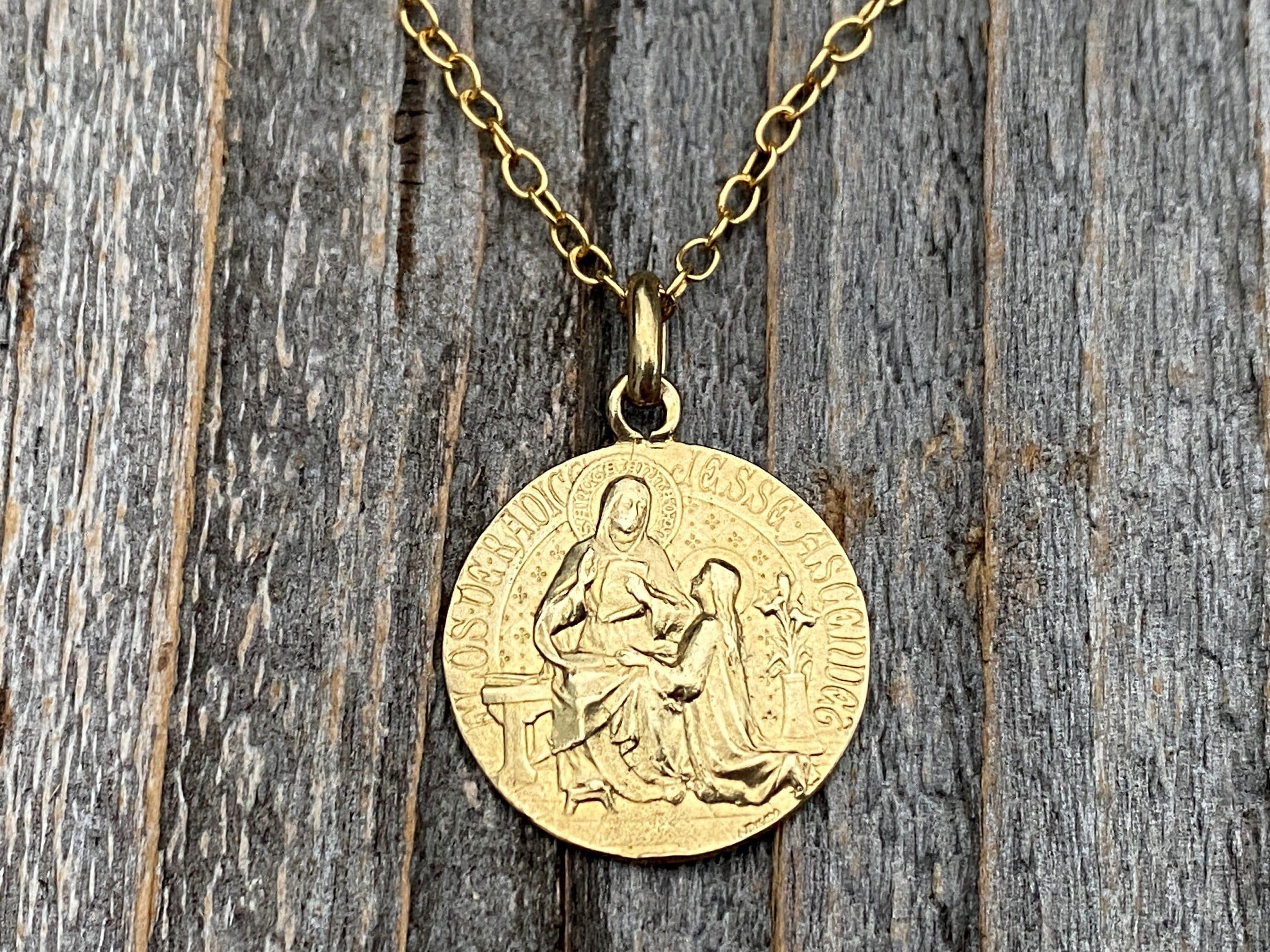 Saint Anne Gold Pendant - Etsy