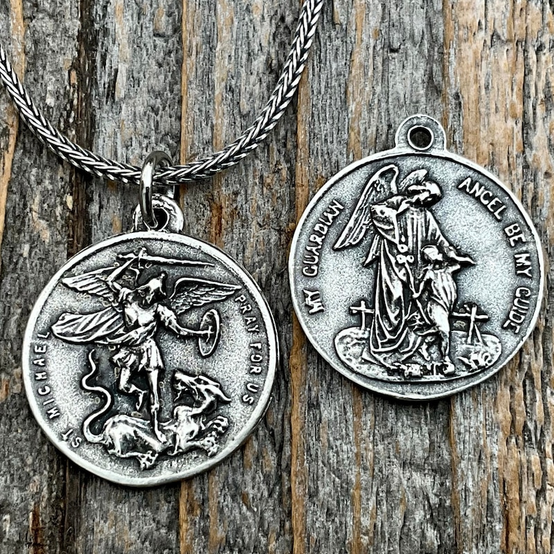 Sterling Silver St Michael Chain - Etsy