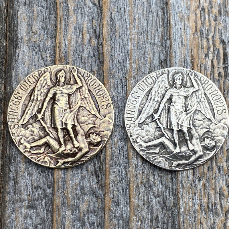 925 Silver Michael Coin - Etsy