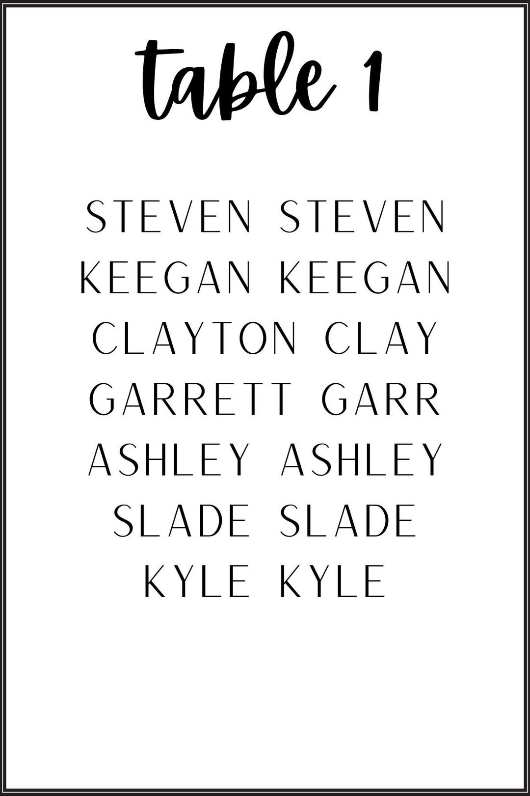 Seating Chart for Parties - Etsy