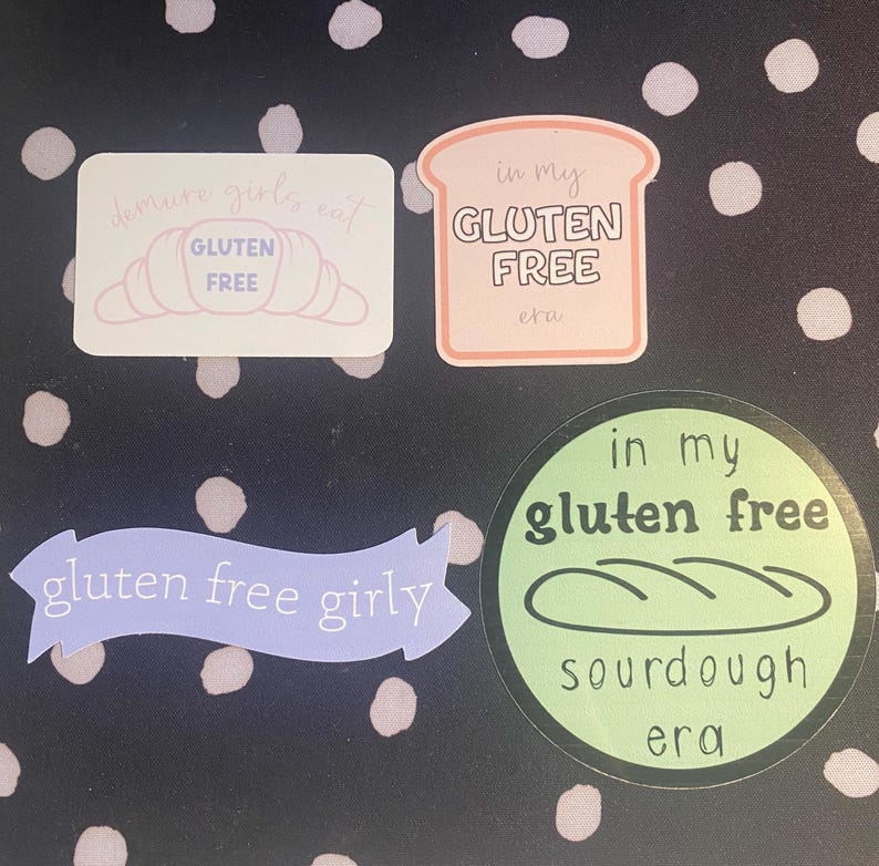 Gluten Free Girly Sticker Pack - Etsy