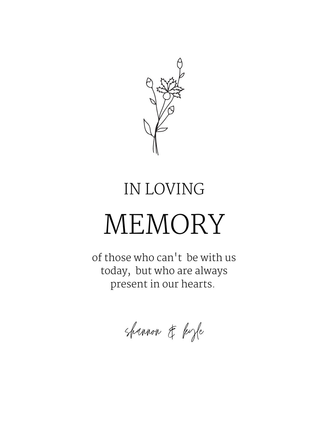 Memory Table Sign - Etsy