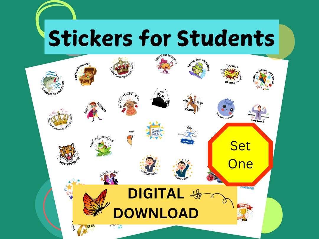 Printable Student Reward Stickers-perfect for Teachers, Homeschool ...